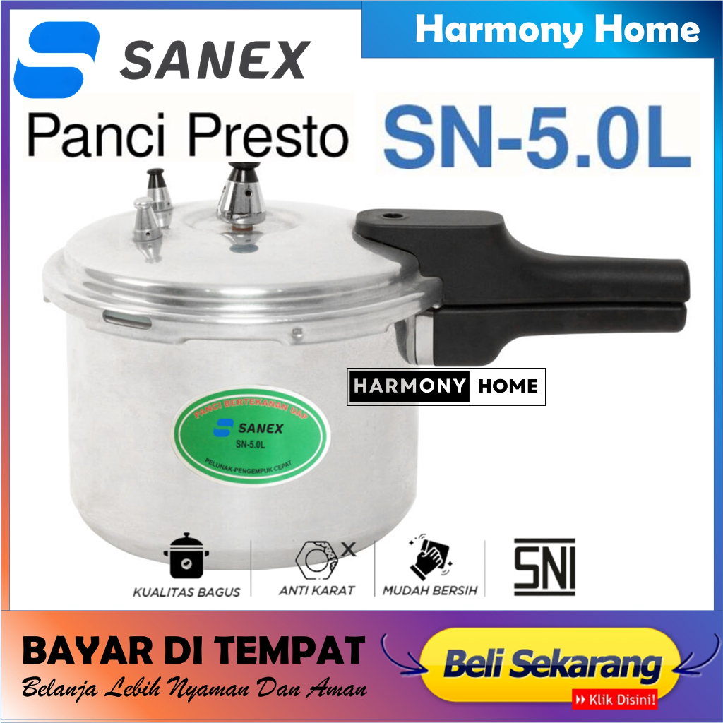 Jual Panci Presto Sanex SN-5 Panci Presto Kapasitas 5 Liter SN5 / SN 5 Pelunak Daging Ikan 5 ...