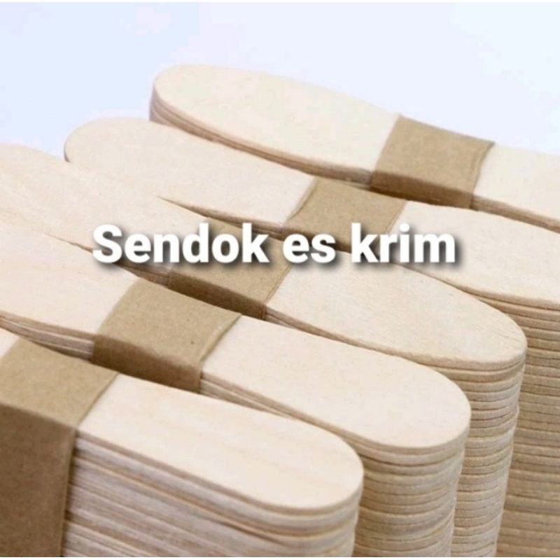 Jual Sendok es krim kayu (SEIKA) 1 ikat 50 pcs | Shopee Indonesia