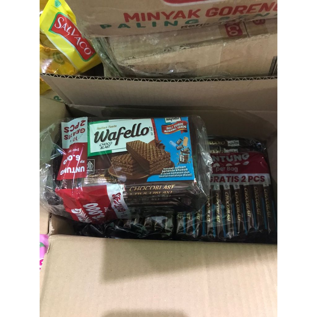 Jual Wafello 43gr & Renceng / Wafer Rasa Coklat Italia Dan Butter ...