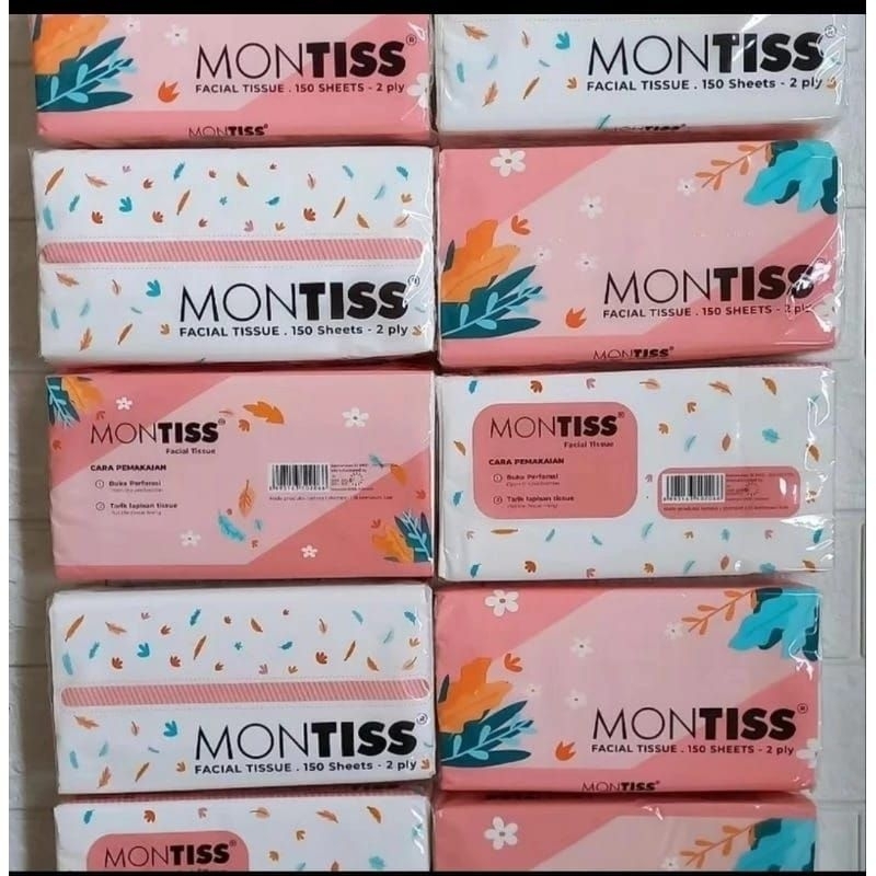 Jual TISSUE MONTISS Facial 150 Sheets 2ply 2 lapis tisu wajah ...