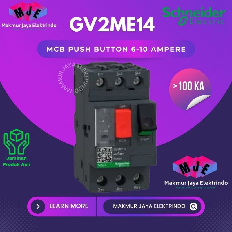 Jual Schneider GV2ME14 Motor Circuit Breaker 6 - 10 Ampere Original SNI ...