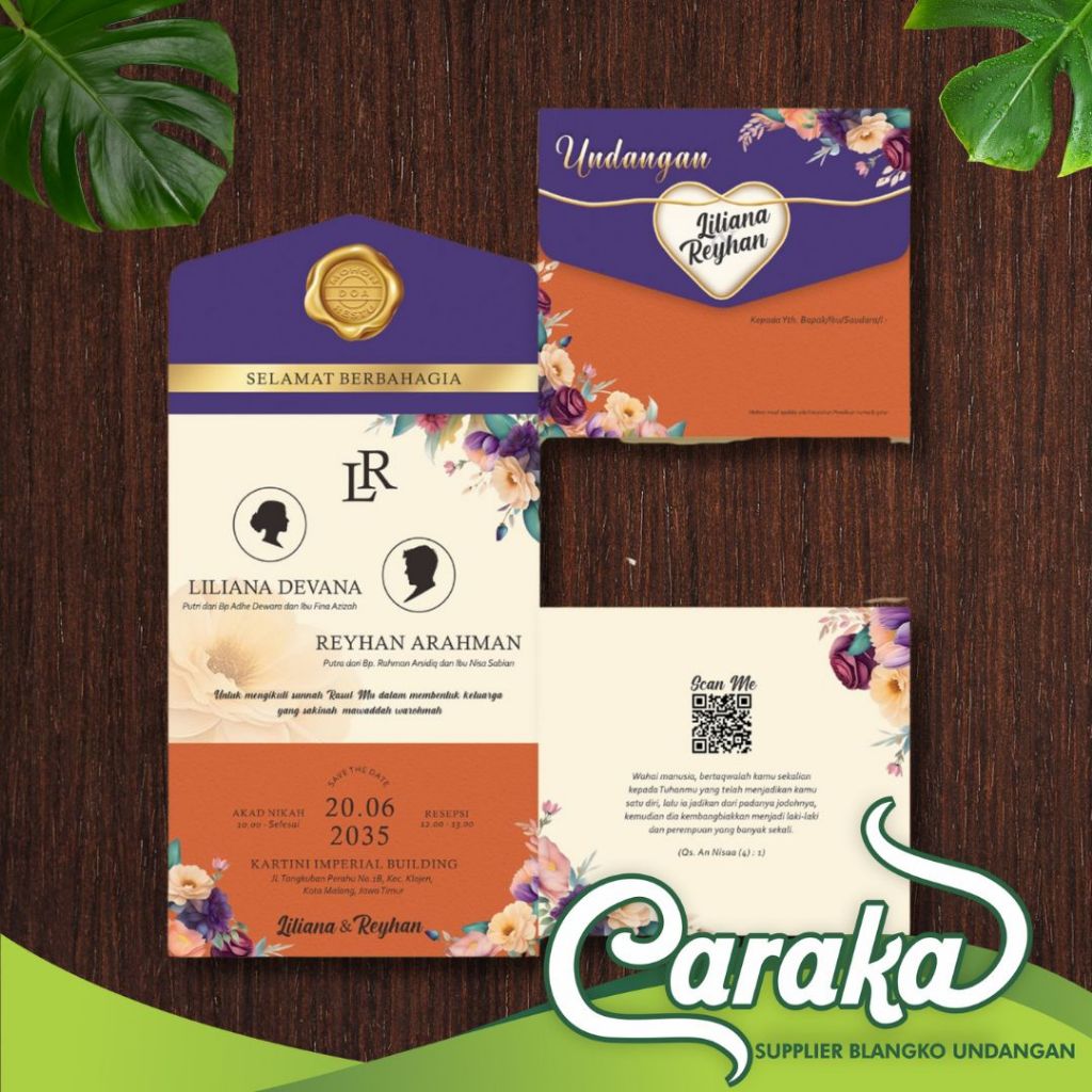 Jual Kartu Undangan Pernikahan atau Kertas Undangan atau Blangko ...
