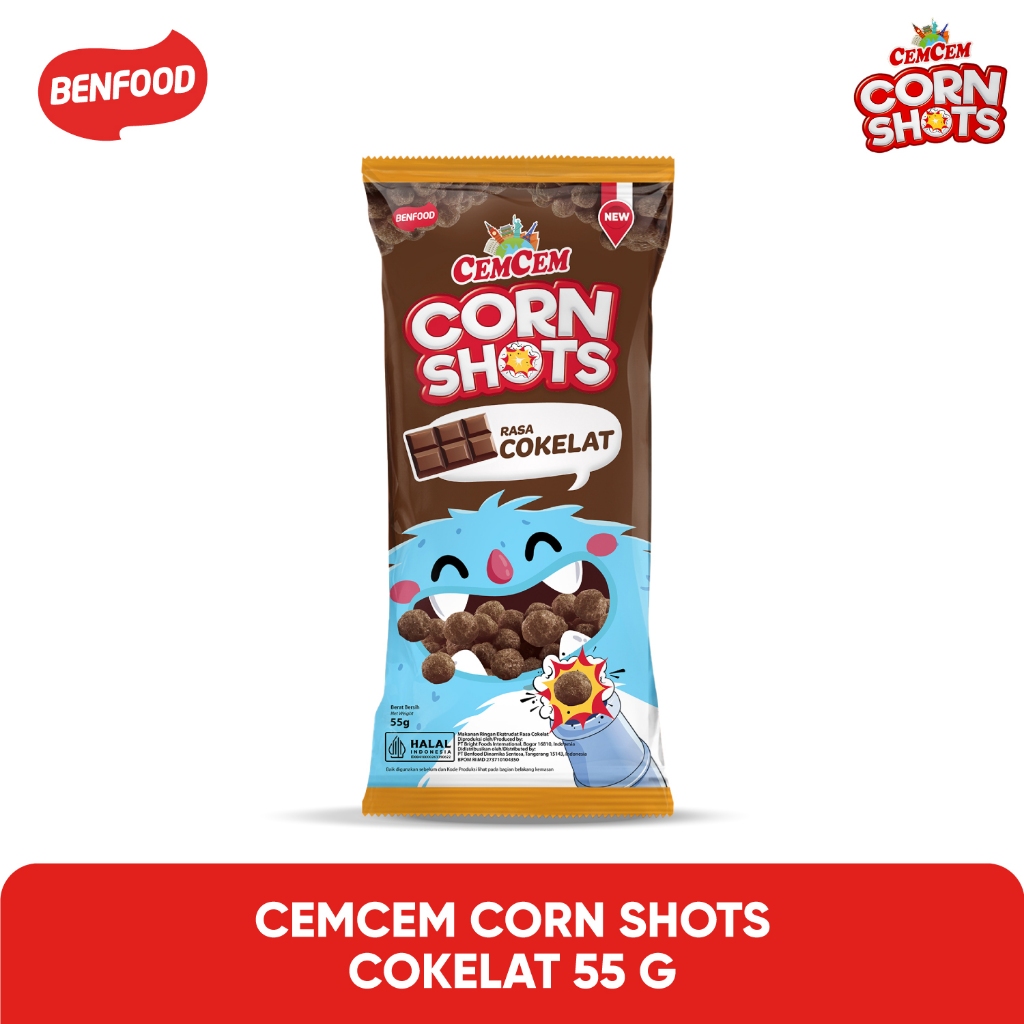 Jual Snack Camilan CEMCEM CORN SHOTS COKELAT 55 GR | Shopee Indonesia