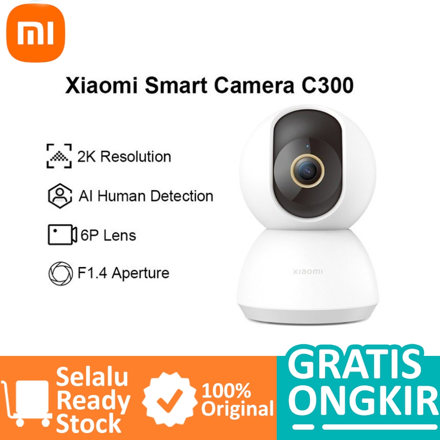 Jual Xiaomi Smart Camera C300 2K Ultra-clear HD 3MP F1.4 AI Human ...