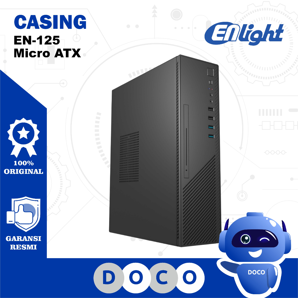 Jual Enlight Casing EN125 Compact Slim Micro ATX Gaming Case PC ...