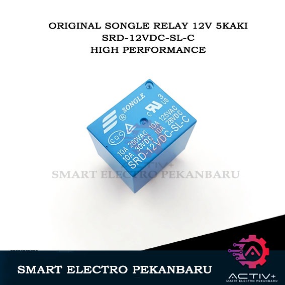 Jual ORIGINAL SONGLE RELAY 12V 10A Original Songle SRD-12VDC-SL-C 5pin T73 DC Control Coil SL-C ...