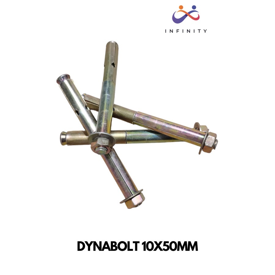 Jual 20 Pcs Dynabolt 10 x 50 Dinabolt Baut Beton Anchor Bracket Set ...