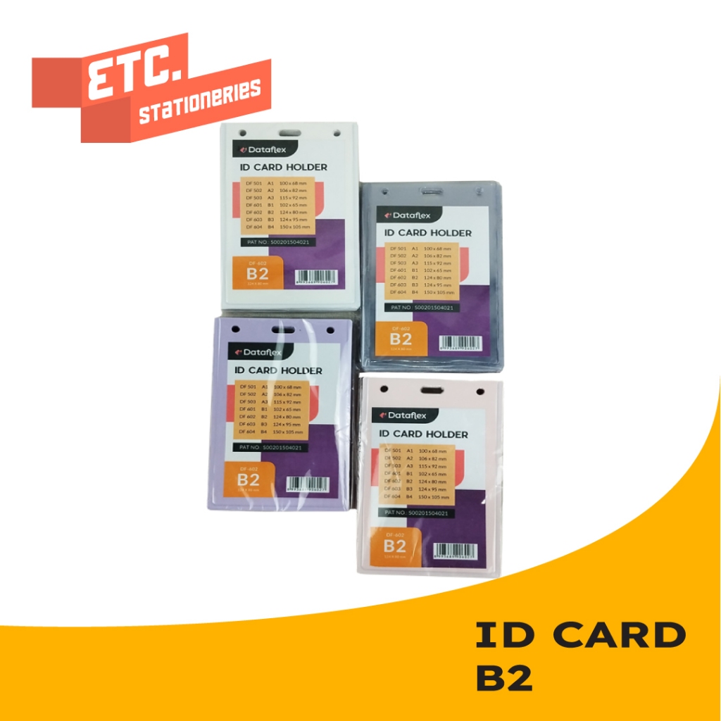 Jual Dataflex ID Card B2 Case Plastik Mika / Name Tag Holder VC-602 ...