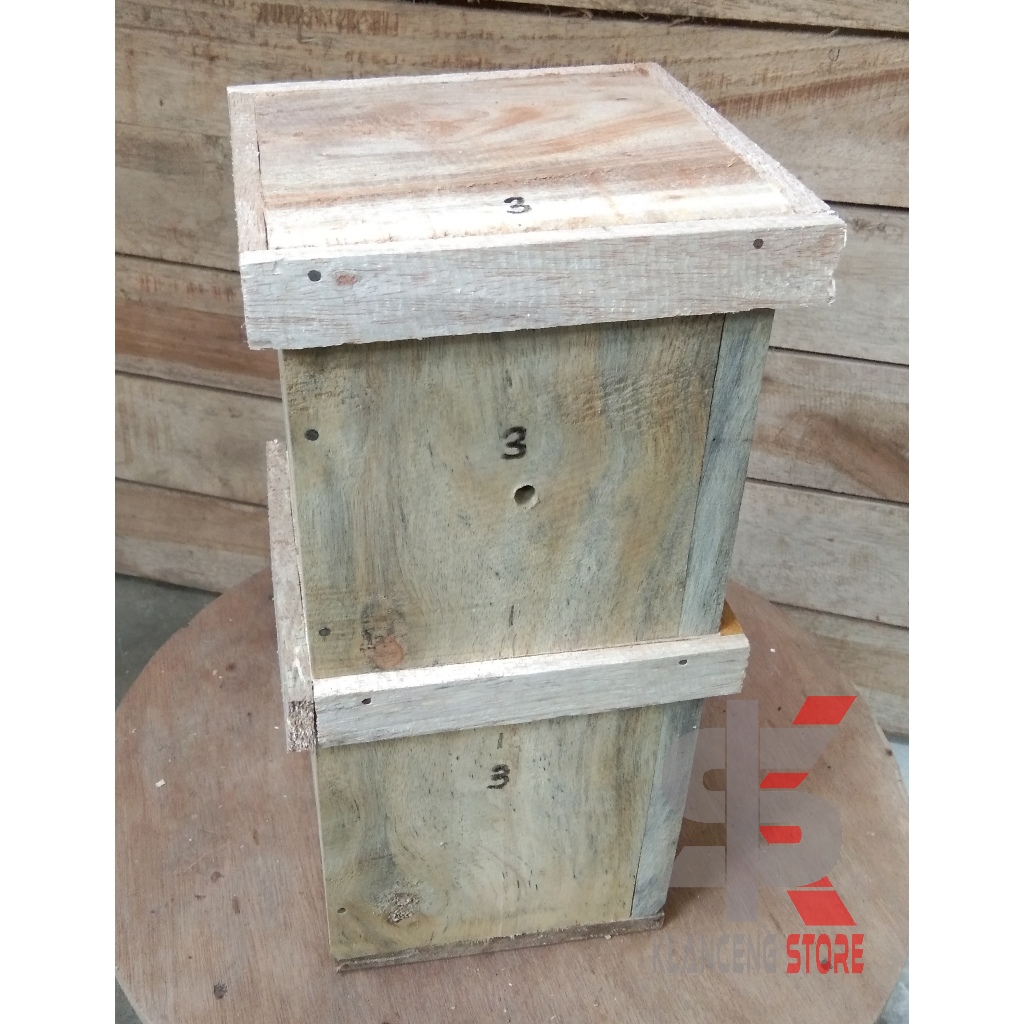 Jual stup kosong model susun 2 ke atas untuk lebah trigona ukuran 15x15 ...