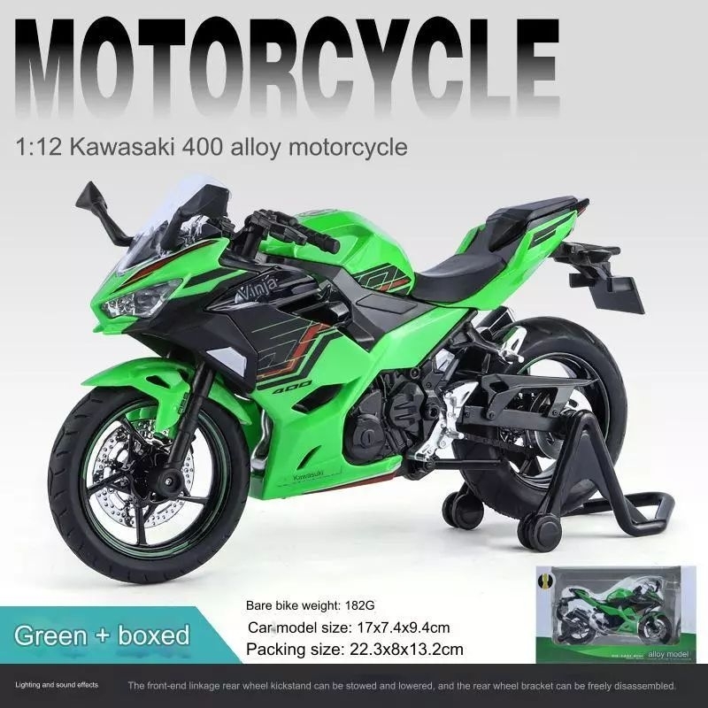 Jual Diecast Kawasaki Ninja 400 Scale 1:12 With Sound and Light ...