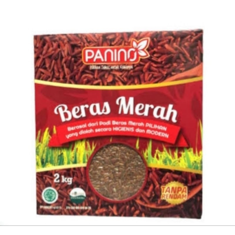 Jual Beras merah organik panino 2kg ( PANINO 2KG ) | Shopee Indonesia