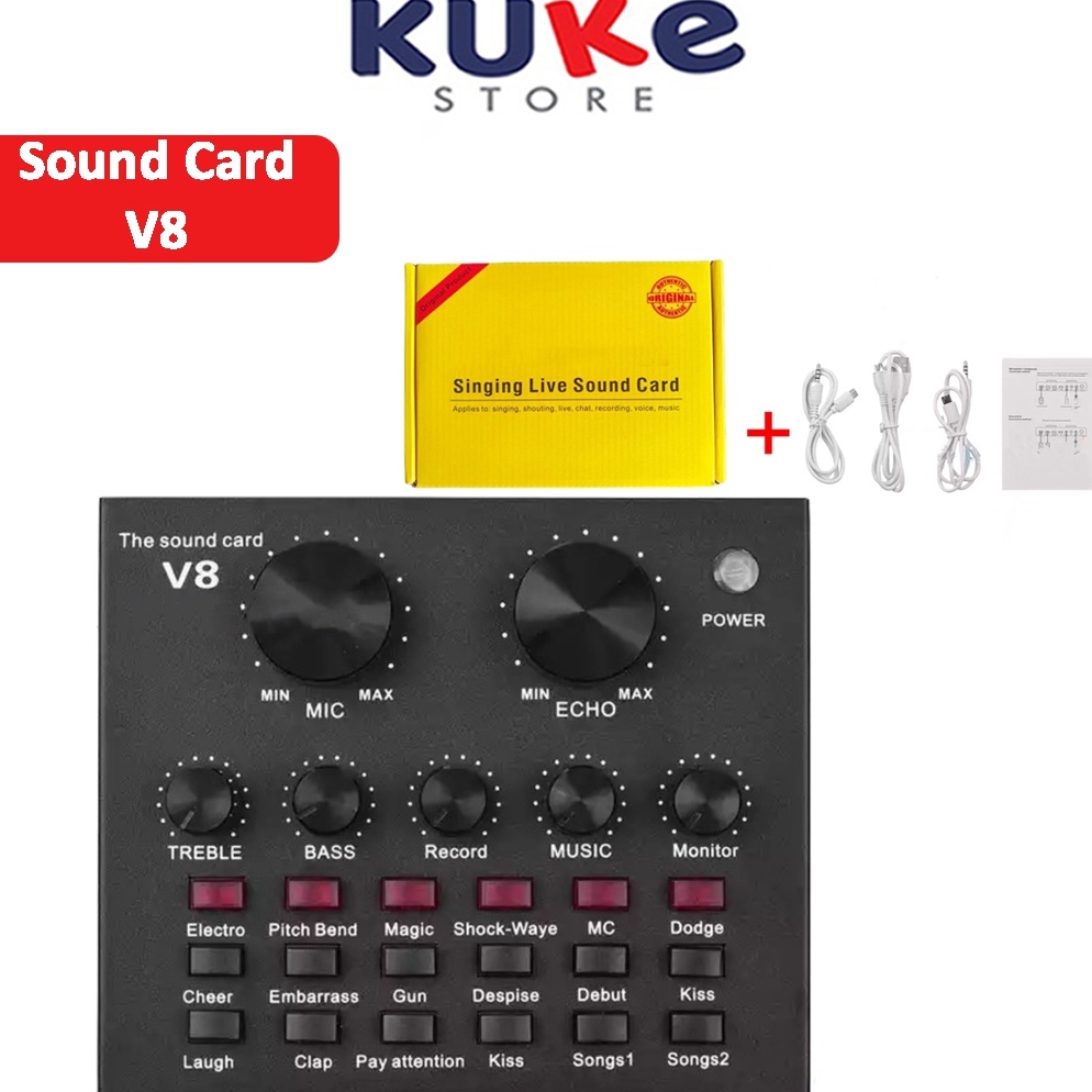 Jual ART G18O KUKE SOUND CARD V8 LIVE BROADCAST MIXER BLUETOOTH AUDIO ...
