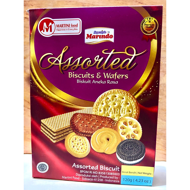 Jual MARINDO ASSORTED BISKUITS & WAFERS 120 GR | Shopee Indonesia