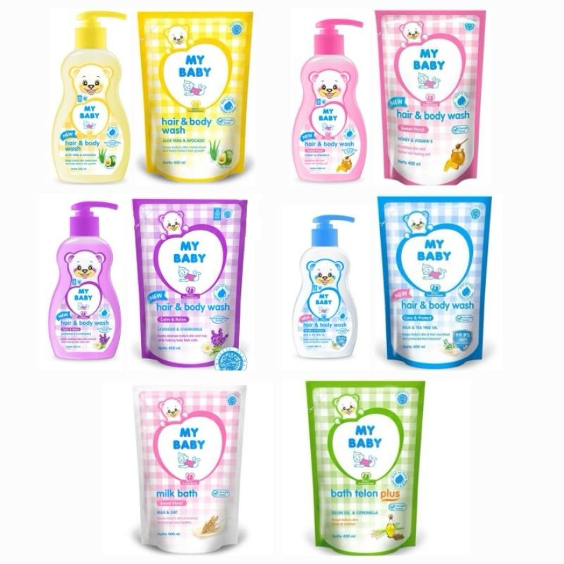Jual My Baby Hair n Body Wash Refill 400ml - My Baby Sabun Shampo Bayi ...