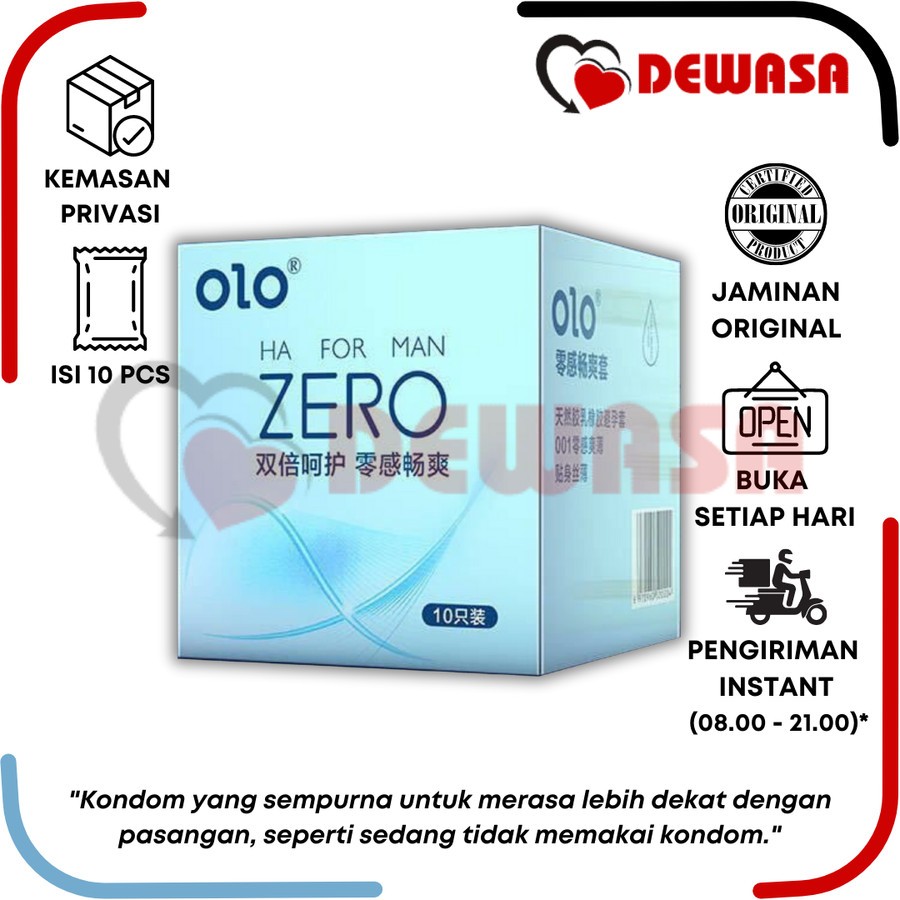 Jual OLO Kondom 001 Zero Ha For Man Ultra Thin - 10 Pcs (Condom 0.01) | Shopee Indonesia