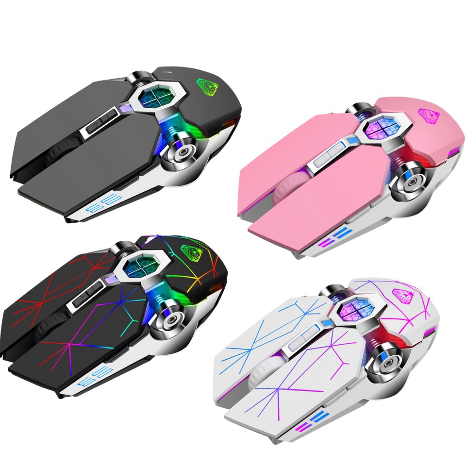 Jual Wireless Mouse Mechanical Gaming RGB Mouse Charging Divipard Q7 4 ...