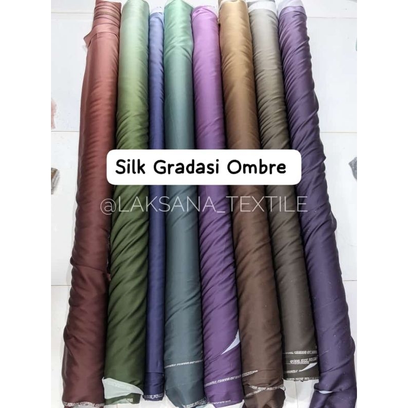 Jual KAIN SILK GRADASI OMBRE | KAIN GRADASI 2 WARNA | ARMANY SILK OMBRE ...