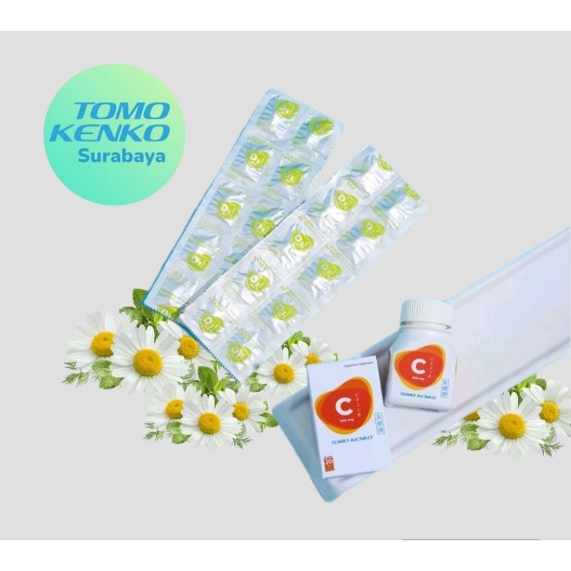 Jual Tomo Kenko Vitamin C 500 mg 1 Botol + Vitamin D3 1000 IU 2 Strip ...