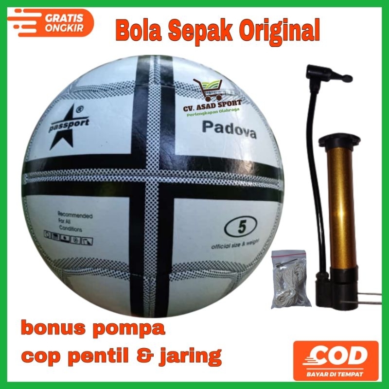 Jual Bola Sepak Original Passport Padova Size 5 Bonus Pompa Cop Pentil ...