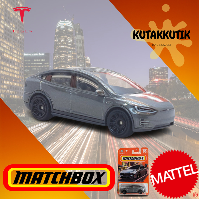 Jual Matchbox Mobil Listrik EV Tesla Model X Abu Grey Tesla Edition ...