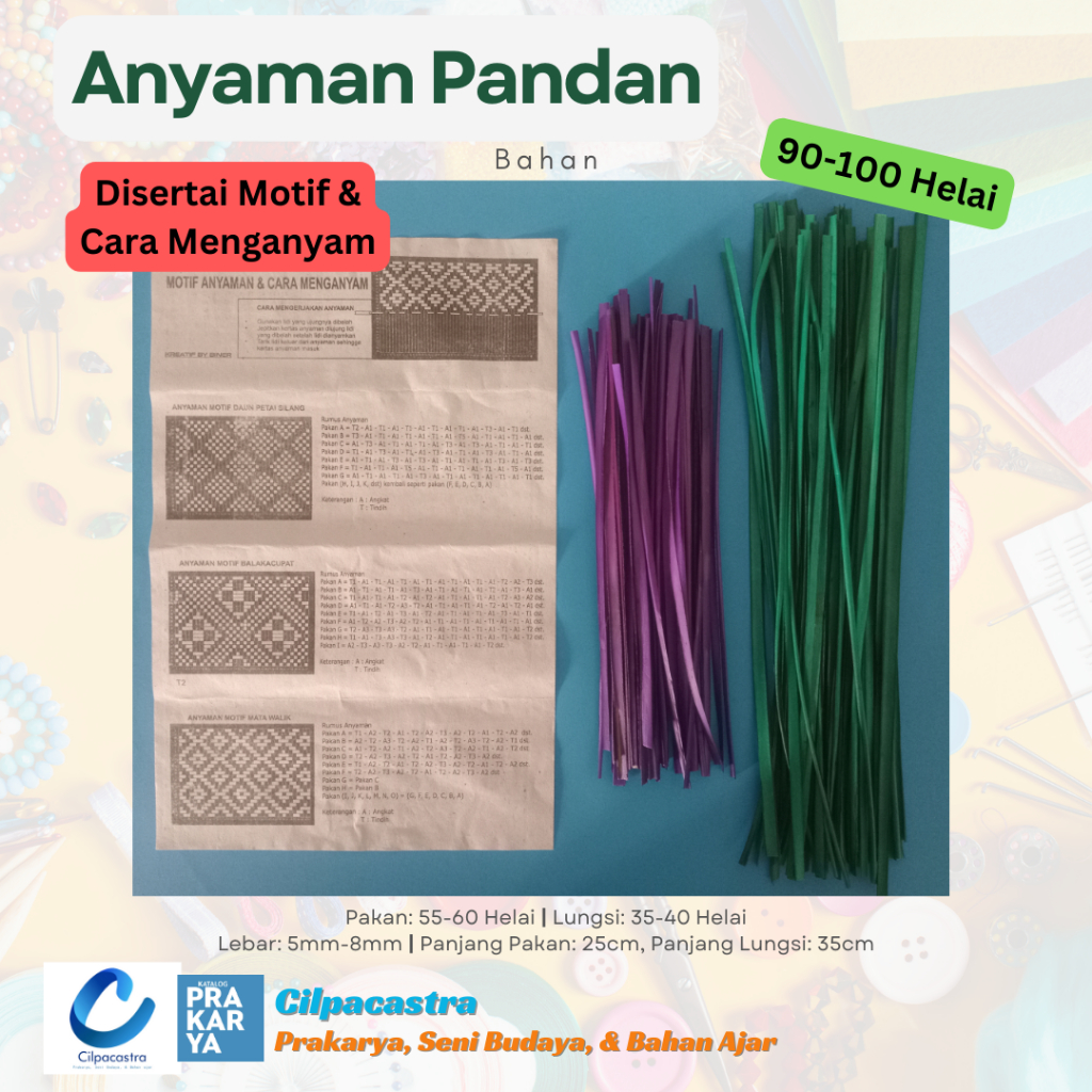 Jual Bahan Anyaman Pandan, Prakarya Anyaman Tradisional Pandan ...