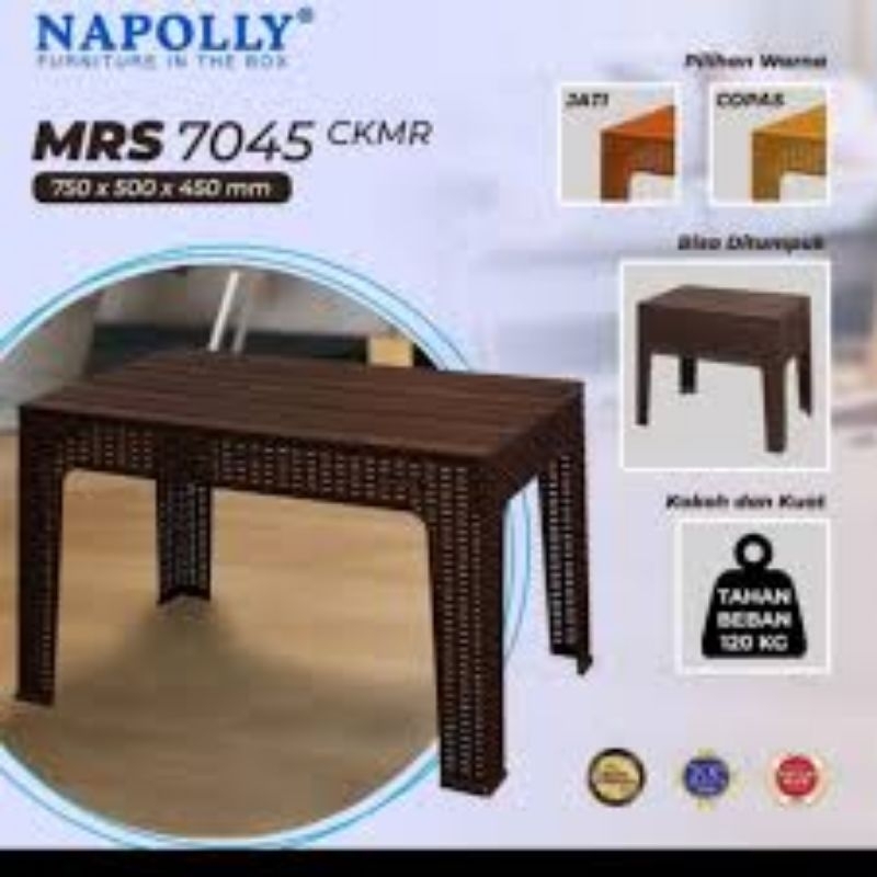 Jual Meja Plastik motif rotan Napolly 7045 | Shopee Indonesia