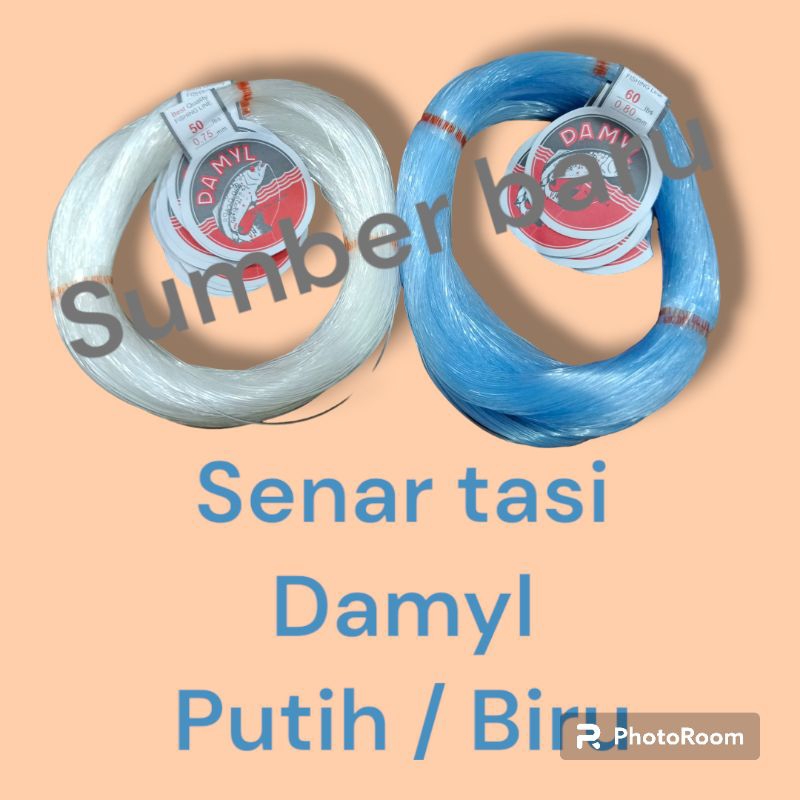 Jual Senar tasi pancing damyl asli nomor lbs 40 50 60 70 warna putih / biru | Shopee Indonesia