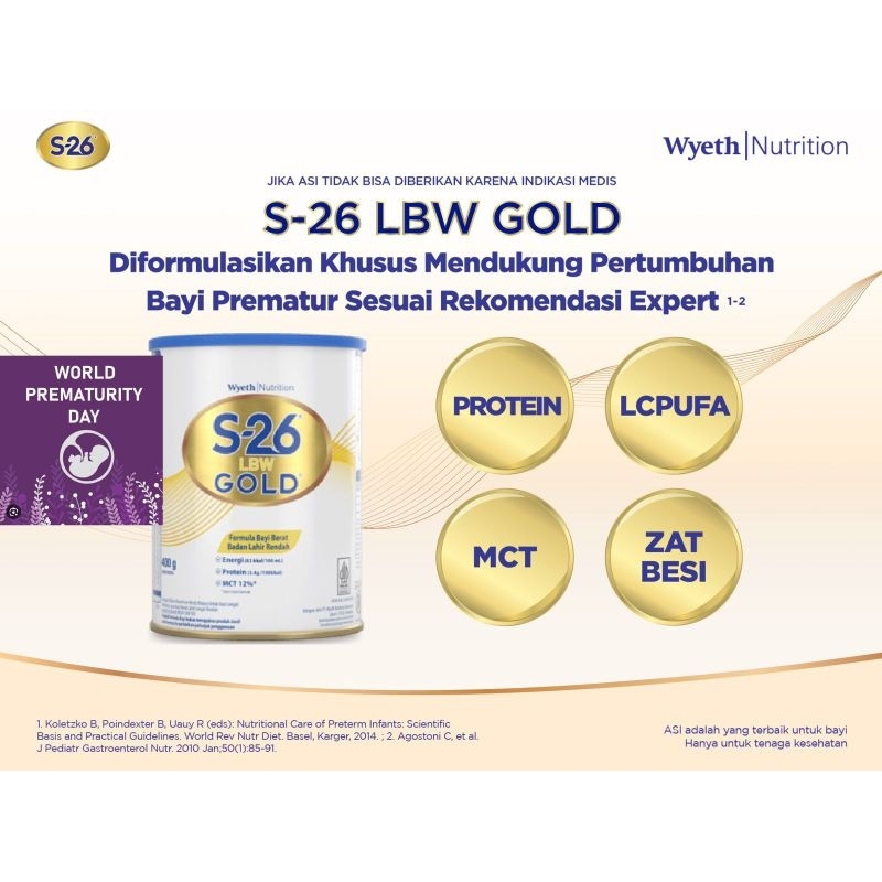 Jual S26 LBW Gold Premature dan Bayi Berat Lahir Rendah SUSu Formula ...