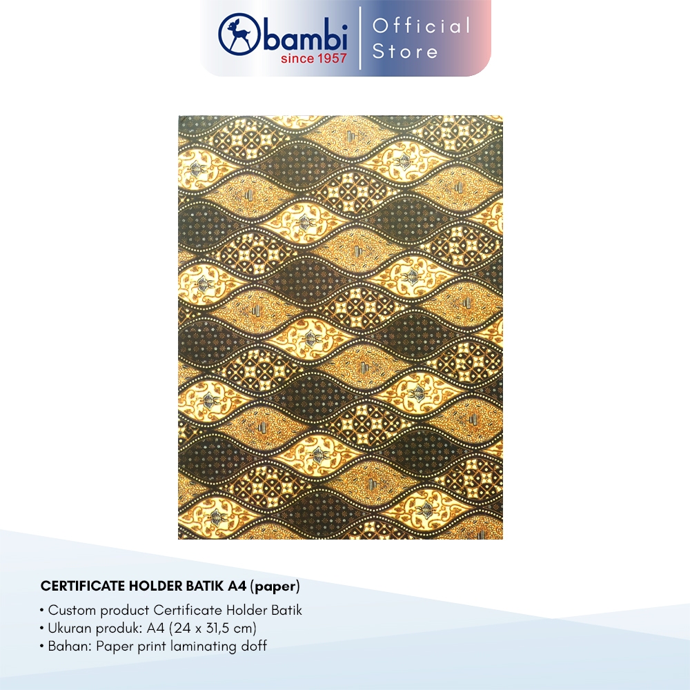Jual Bambi Map Sertifikat A4 Jenis Motif Batik Ceremonial Holder Tipe ...