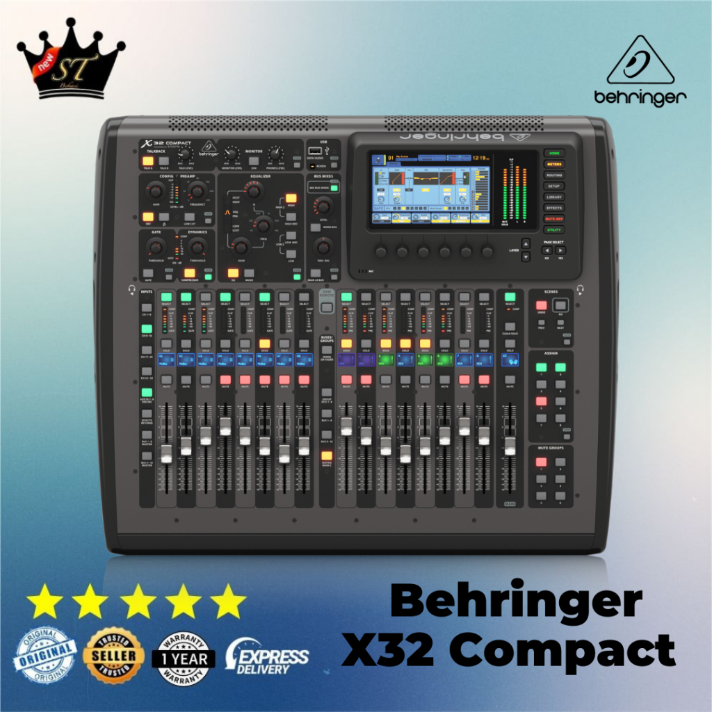 Jual Behringer X32 Compact X-32 Mixer Audio Digital 16 Input 32 Channel ...