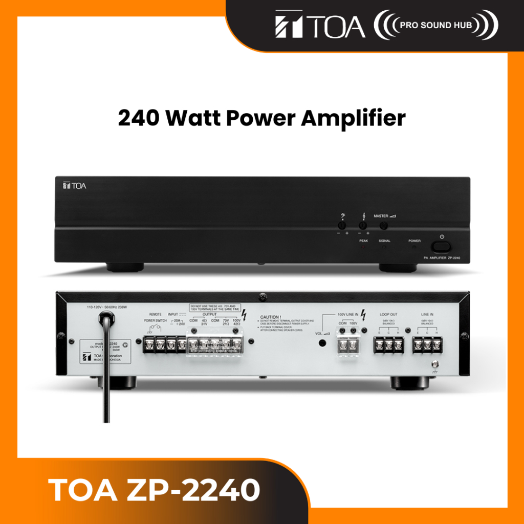 Jual TOA ZP-2240 ZP2240 Power Amplifier Amply Ampli 240 Watt 100V 100 Volt | Shopee Indonesia