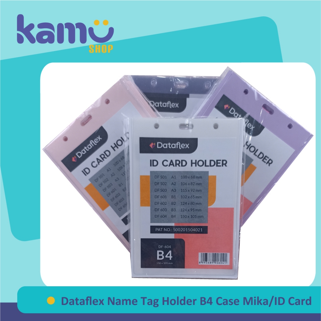 Jual Dataflex Id Card B4 / Card Holder / Name Tag Holder Case Plastik Mika Isi 20 | Shopee Indonesia