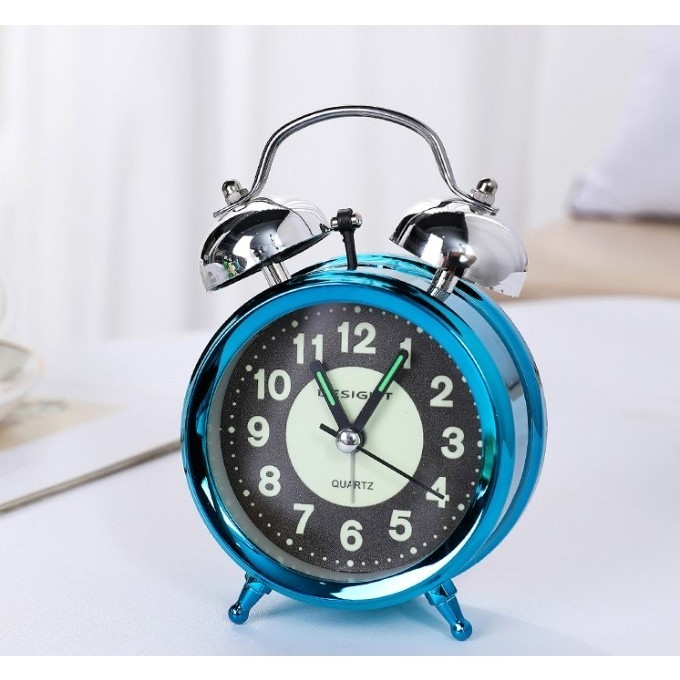 Jual Jam Meja Weker Klasik Metalik / Jam Analog Alarm Estetik Alarm ...