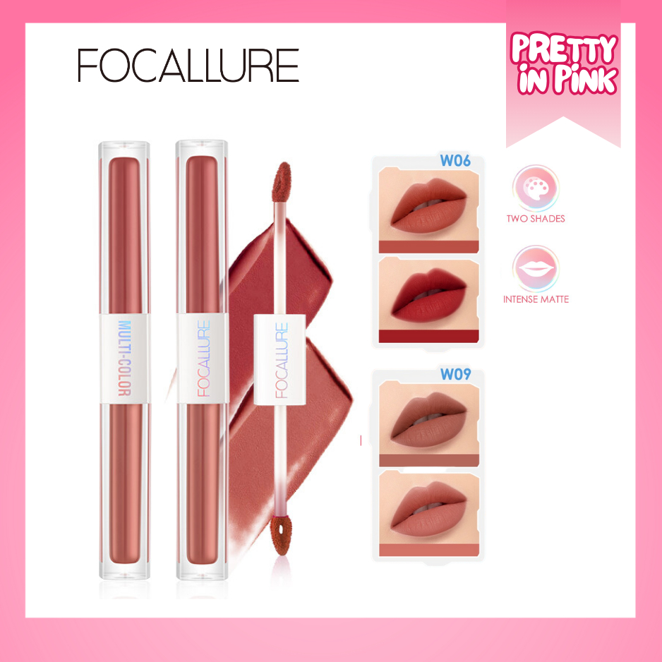 Jual FOCALLURE 2 In 1 Matte Lipstick Ultralight Intense Color Dual ...