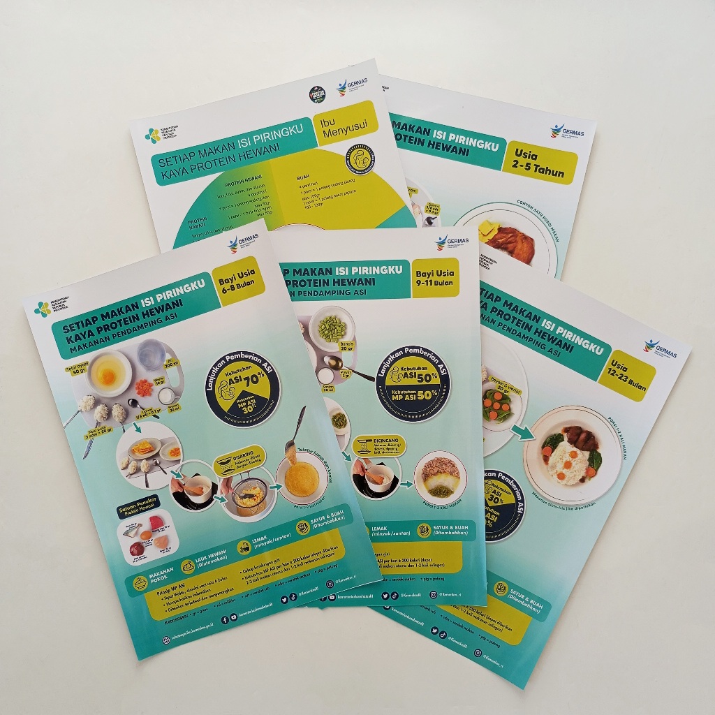 Jual Poster Makanan Pendamping ASI/ Poster Isi Piringku/ Poster MPASI ...