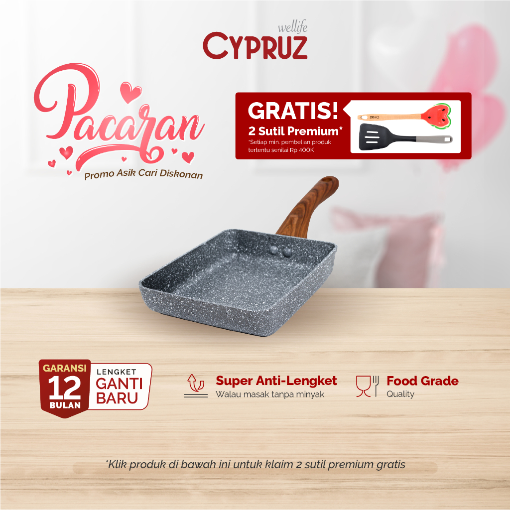 Jual Cypruz Tamagoyaki Panci Wajan Penggorengan Telur Anti Lengket Grey Marble Series | Shopee ...