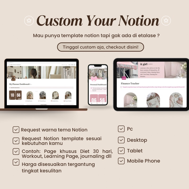 Jual Custom Notion | Request Page Notion | Custom Page Notion | Custum ...