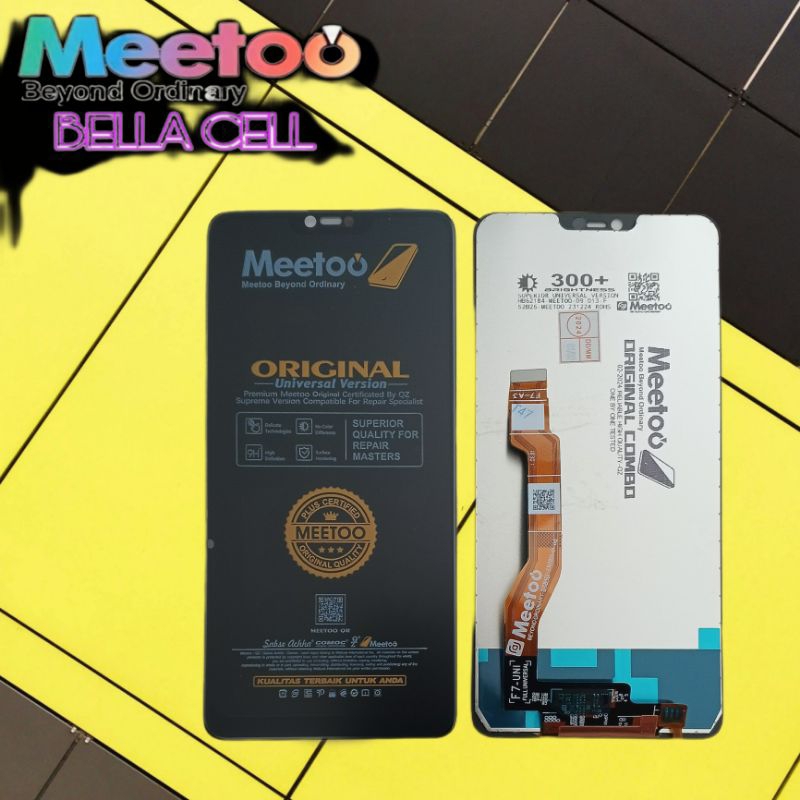 Jual LCD OPPO F7 MEETOO BLACK+TS /A3 (SMALL BANGS) | Shopee Indonesia