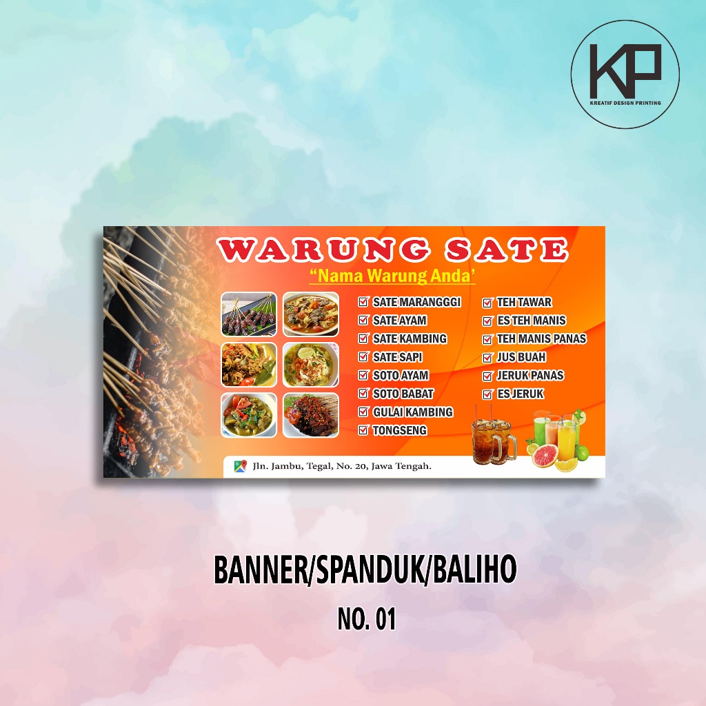 Jual Cetak Banner | Spanduk | Baliho | Warung Sate | Warung Gulai ...