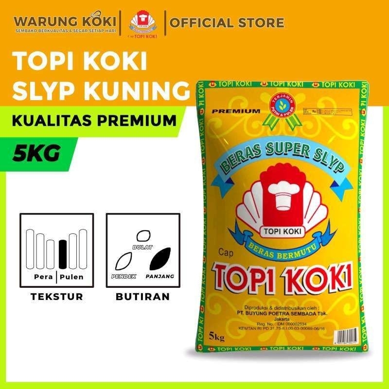 Jual BERAS Topi Koki SLYP KUNING - 5 Kg | Shopee Indonesia