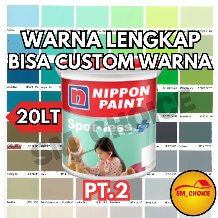 Jual [ PART 2 ] NIPPON PAINT SPOTLESS PLUS 20LT SPOT LESS PLUS 20 LITER ...