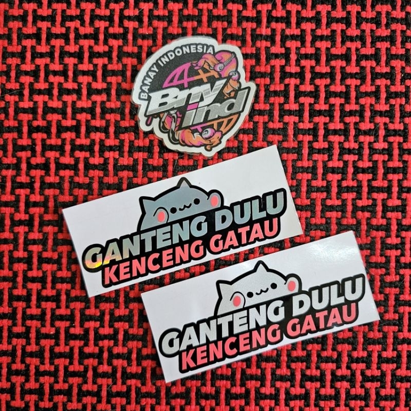 Jual Sticker Stiker GANTENG DULU KENCENG GATAU Cutting | Shopee Indonesia