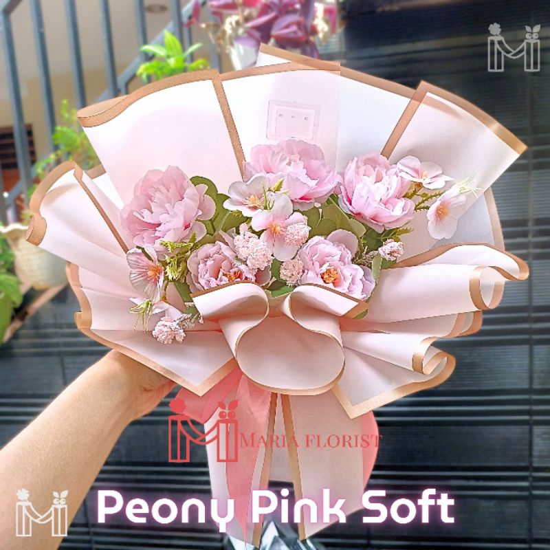 Jual Buket Bunga Artificial Peony - Buket Bunga Wisuda Anniversary ...