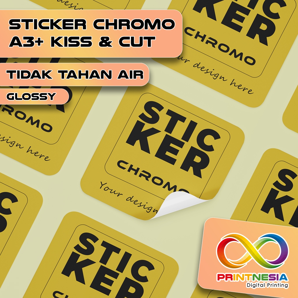 Jual Cetak Stiker Chromo Kiss Cut A3 Murah / Cetak Stiker Cutting Label ...