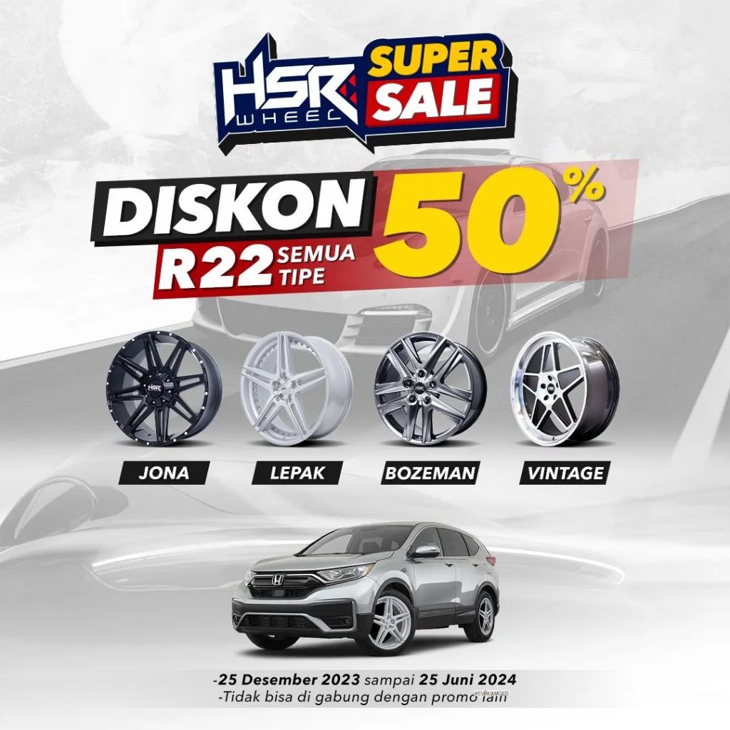 Jual PROMO VELG HSR RING 22 DISKON 50% UNTUK SEMUA TIPE - VELG BAN ...