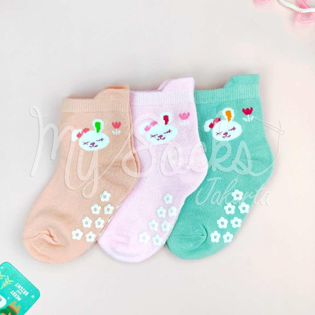 Jual kaos kaki anak perempuan anti slip / antislip paket 3 pasang ...