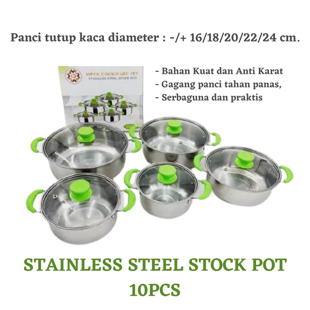 Jual Panci Set Kukusan GSF G-1624 Stainless Steel Set 5pcs | Shopee ...