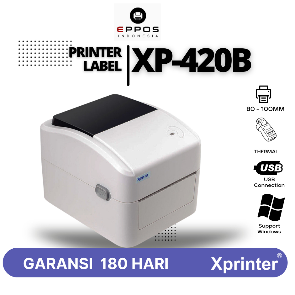 Jual Xprinter Printer Barcode Thermal XP-420B - USB | Shopee Indonesia