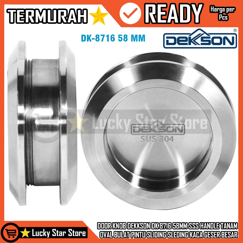 Jual DOOR KNOB KNOP KENOB DEKKSON DK 8716 58MM SSS DEKSON HANDLE TANAM ...