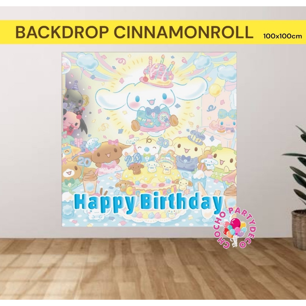 Jual Backdrop Banner CINNAMOROLL / Banner Tembok Dekorasi Ulang Tahun ...